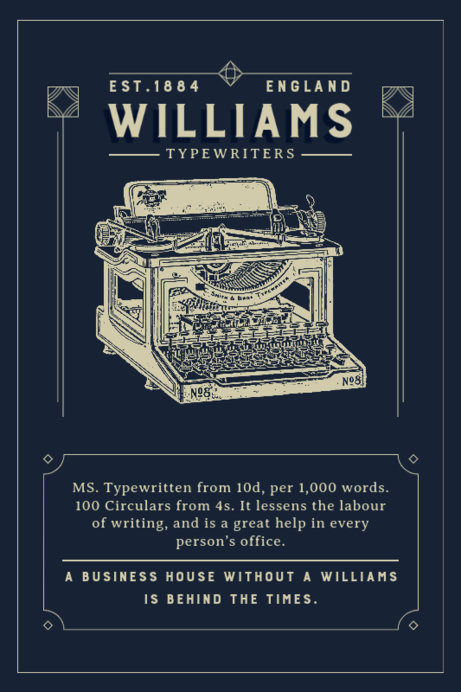 Placeit - Antique Poster Maker for Writers Featuring a Retro Typewriter ...