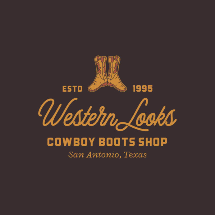 Placeit - Western Logo Maker for a Cowboy Boots Shop