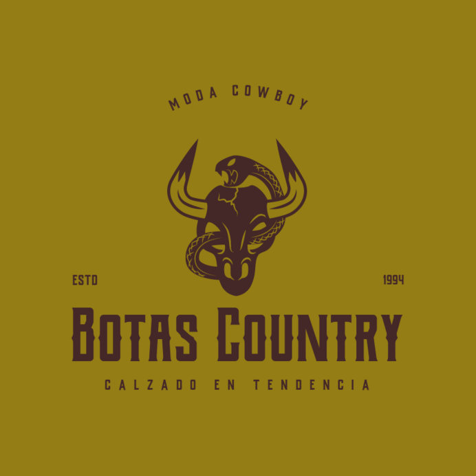 Placeit - Logo Maker for a Country Boots Brand Featuring a Western Theme