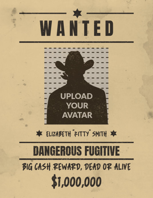 Placeit - Most Wanted Poster Maker Featuring a Fugitive’s Silhouette