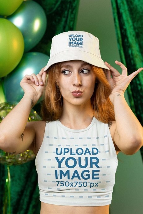 Placeit - St Patricks Day-Inspired Mockup of a Woman Wearing a Crop ...