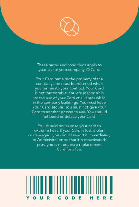 Placeit - Back ID Card Generator Featuring a Bar Code with Terms and ...