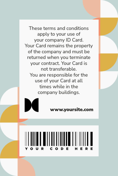 Placeit - Back ID Card Maker with a Terms and Conditions Agreement and ...
