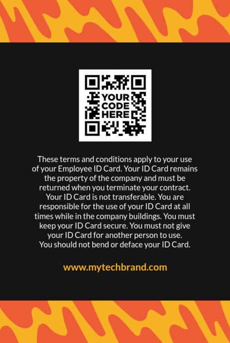 Placeit - Back ID Card Generator Featuring QR Codes with Colorful ...