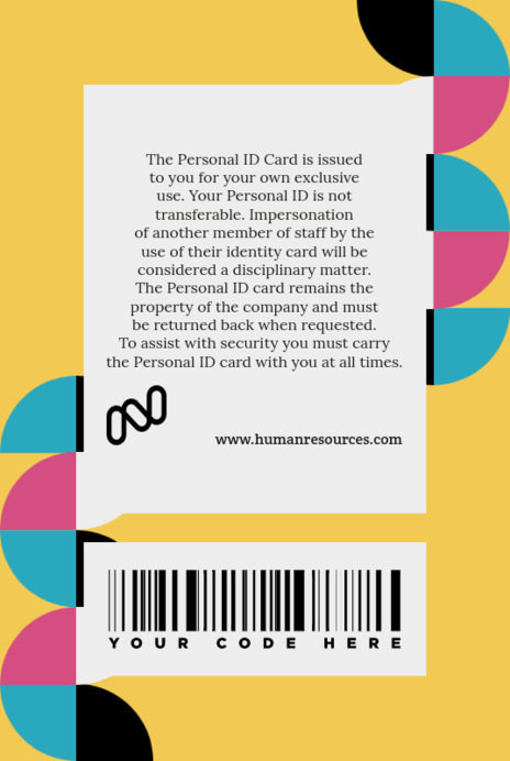 Placeit - Back ID Card Maker Featuring a Terms of Service Text
