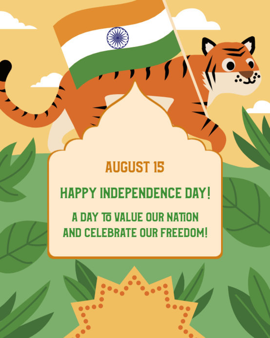 Placeit - Instagram Post Creator for India’s Independence Day Featuring ...