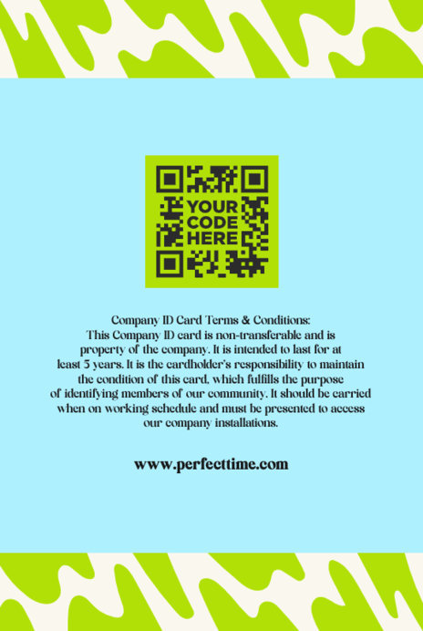 Placeit - Back ID Card Design Template with a Colorful Background Pattern