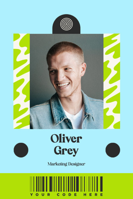 Placeit - ID Card Design Creator with an Employee Headshot Picture