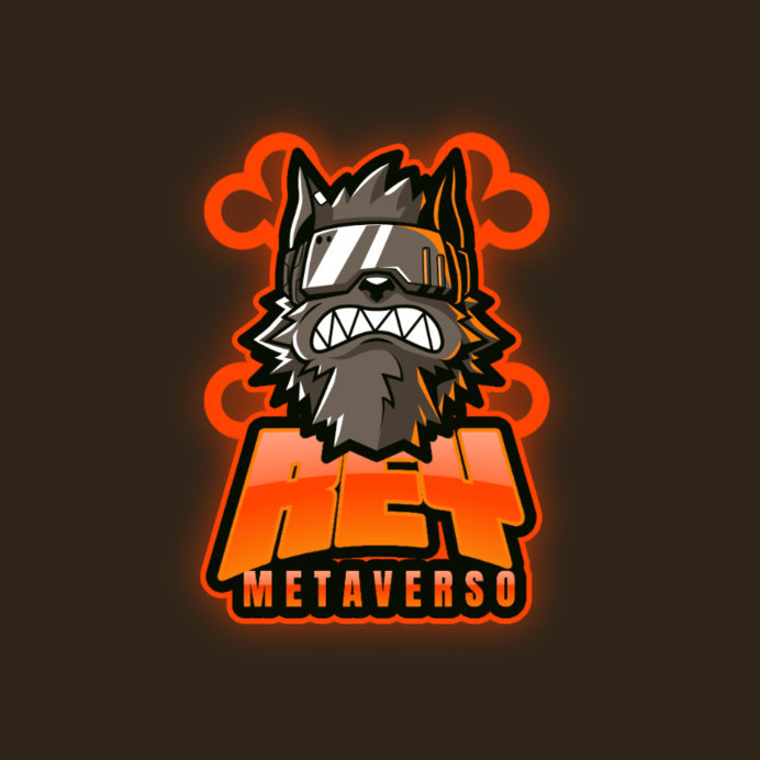 Placeit - Gaming Logo Template Featuring a Wolf in The Metaverse