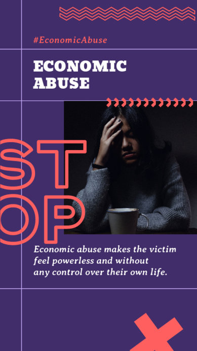 Placeit - Instagram Story Maker Featuring a Domestic Abuse Awareness Theme