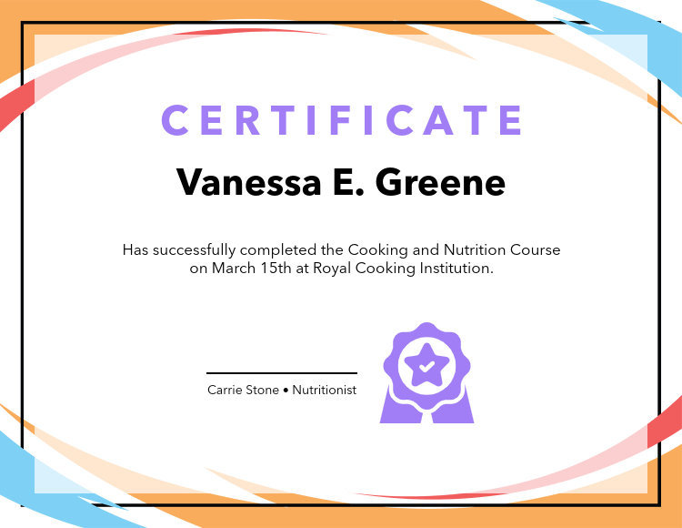 Placeit - Certification Maker with a Colorful Frame