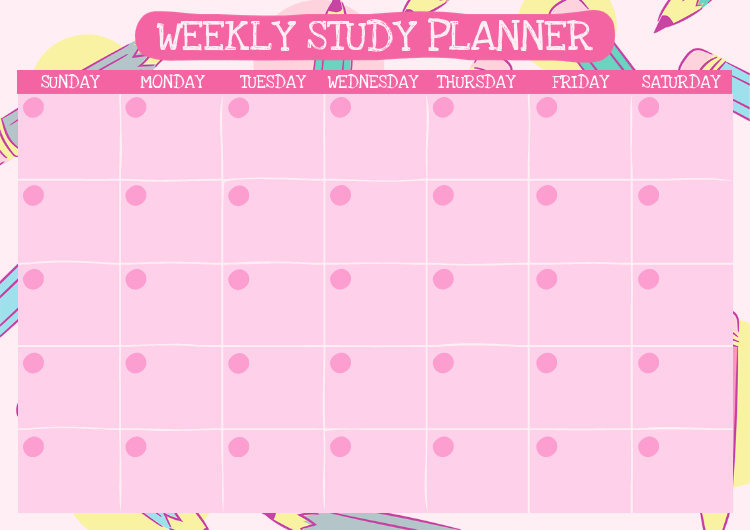 Weekly Study Planner Printable