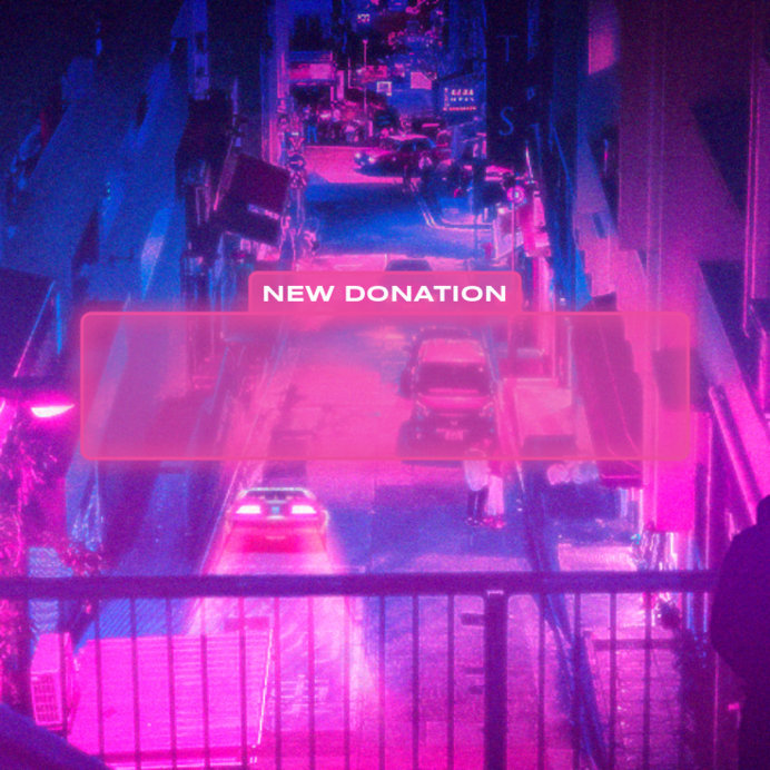 Placeit - New Donation Alert Box Maker Featuring Cyberpunk-Styled Graphics