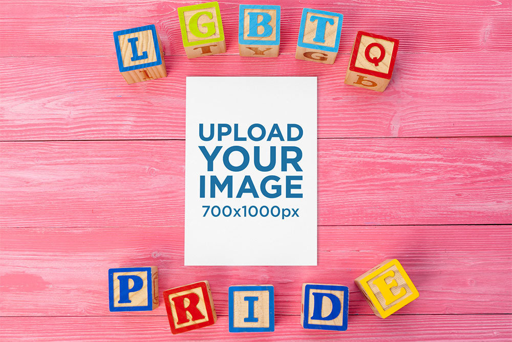 Placeit - LGBTQ-Themed Mockup of a Vertical Flyer Placed Featuring ...