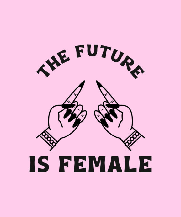 Placeit - T-Shirt Design Generator with a Feminist Message and Hand ...
