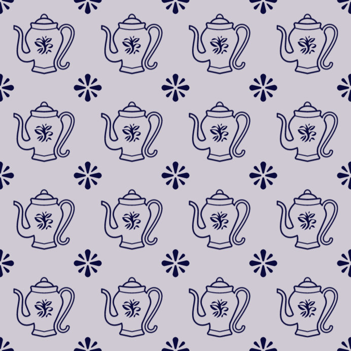 Placeit - Tea Shop-Themed Print Pattern Design Generator Featuring ...