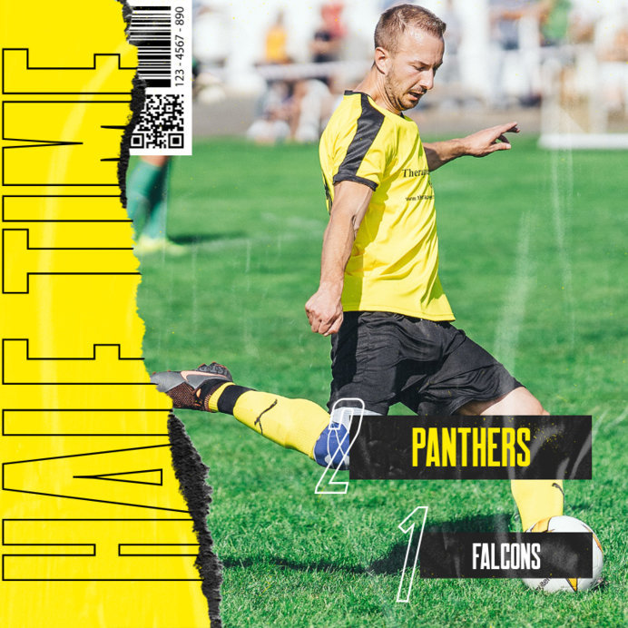 Placeit - Twitter Post Maker Featuring a Halftime Scoreboard of a ...