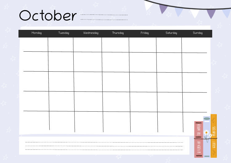 Placeit - Teacher Calendar Design Creator Featuring a Monthly Plan