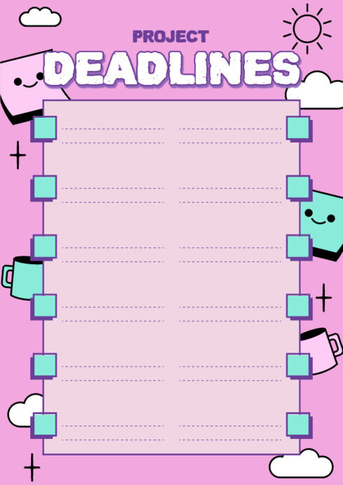 Placeit - Flyer Creator With Project Deadlines for Back To School