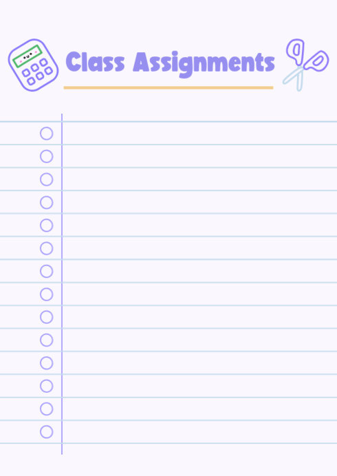 Placeit - Stationery Flyer Template for Class Assignments Featuring ...