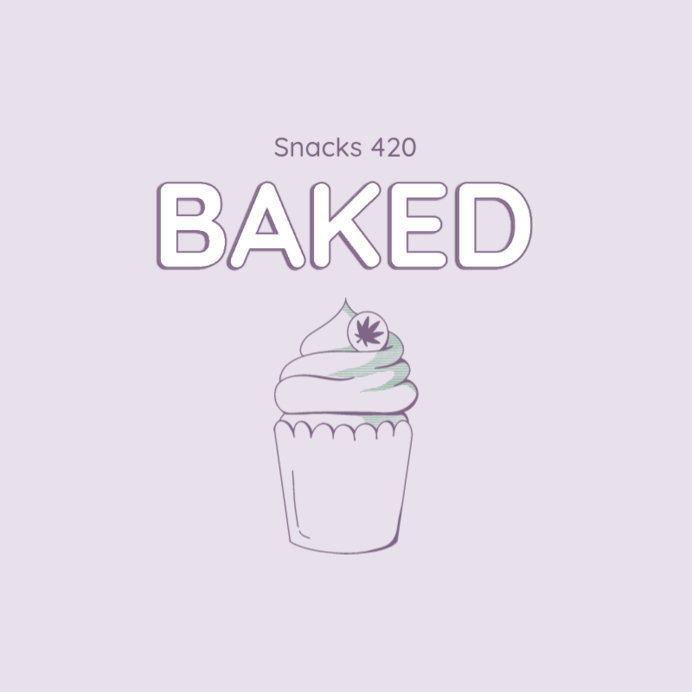Placeit - Logo Maker for Weed Bakery Featuring a Cupcake with a ...
