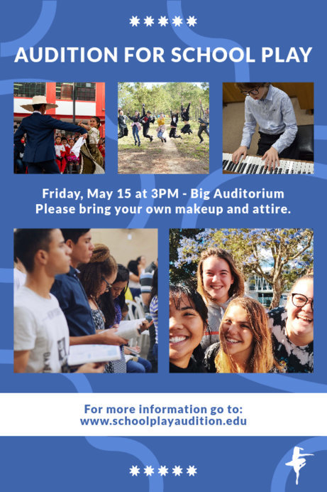 Placeit - Back-to-School Flyer Generator for an Audition Play Event