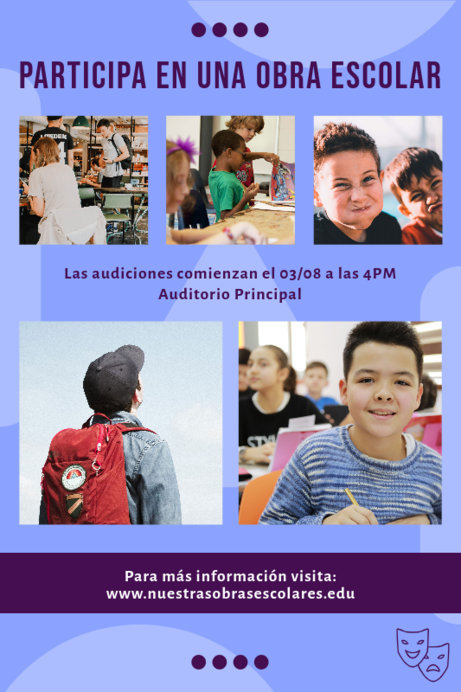 Placeit - Flyer Maker to Participate in a School Play