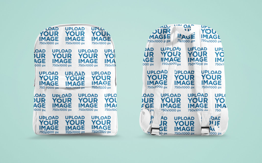Placeit - Mockup of Two Backpacks Placed on a Customizable Surface