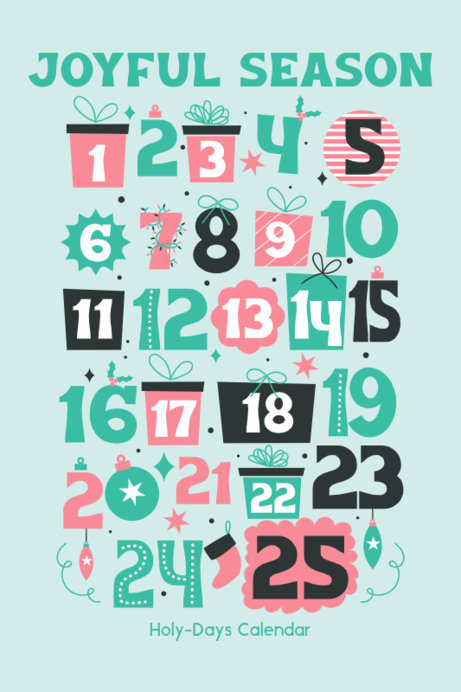Placeit - Calendar Generator for Advent Season
