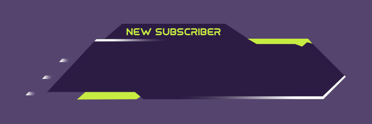 Placeit - Futuristic Twitch Alert Box Generator for a New Subscriber
