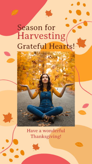Placeit - Instagram Story Template for Thanksgiving Featuring a ...
