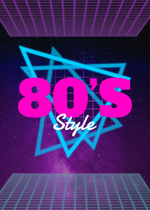 Placeit - 80's T-Shirt Design Template