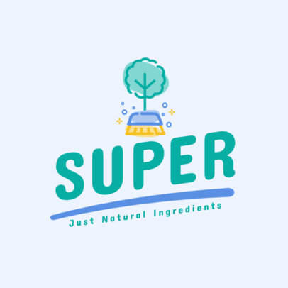 Placeit - Eco-Friendly Cleaning Products Brand Logo Maker with a Tree Icon