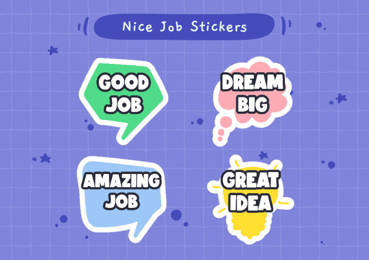 Placeit - Nice Job-Themed Sticker Maker Featuring Bubble Speech ...