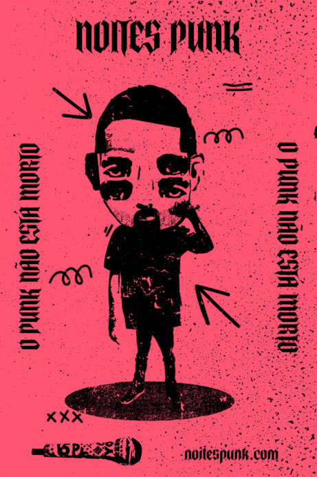 Placeit - Art Print Design Template Featuring Punk Musician Illustrations