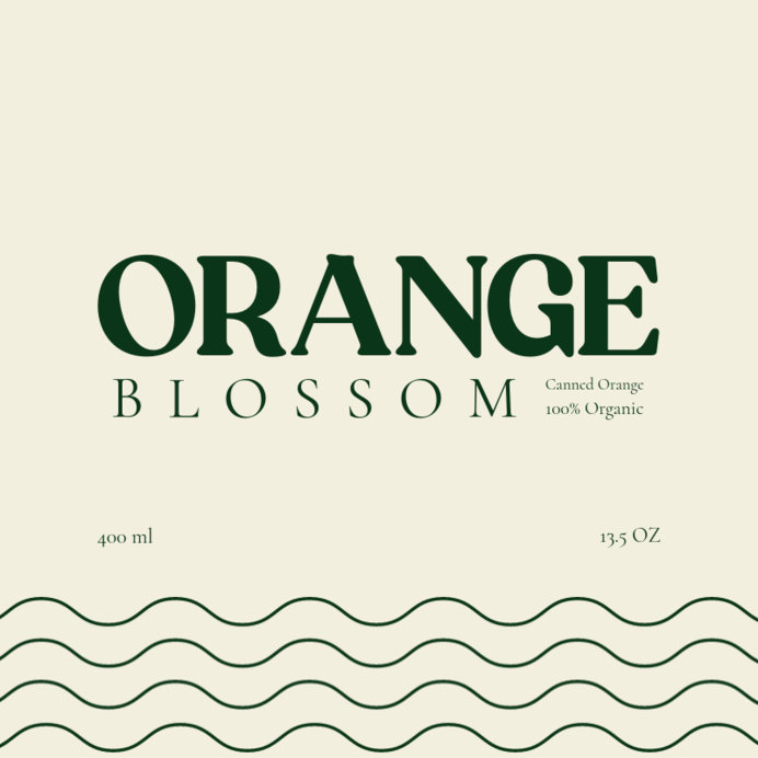 Placeit - Front Label Template with a Wavy Lines Pattern for Fresh Fruit