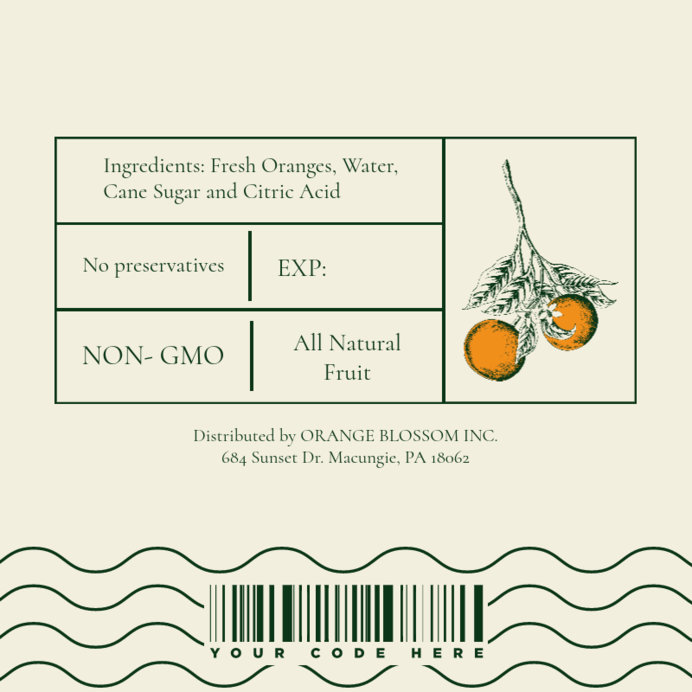 Placeit - Back-View Label Template with Bar Codes for Fresh Fruit Packages