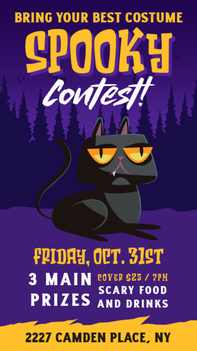 Placeit - Spooky Instagram Story Creator for a Halloween Costume Contest