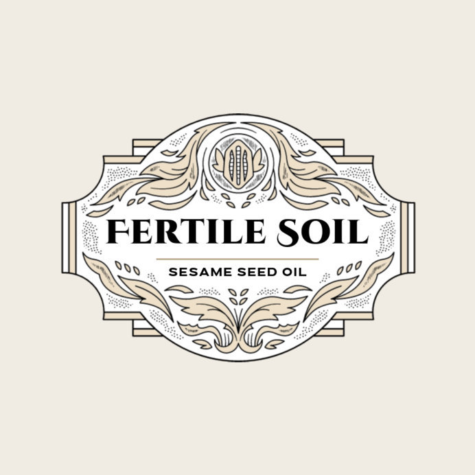 Placeit - Logo Generator Featuring a Badge for a Sesame Seed Oil ...