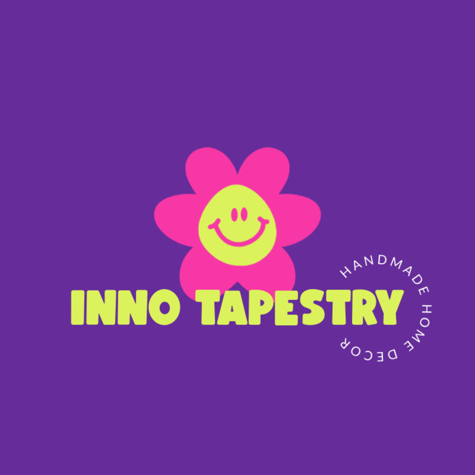 Placeit - Tufting Rugs Logo Maker Featuring a Flower Graphic