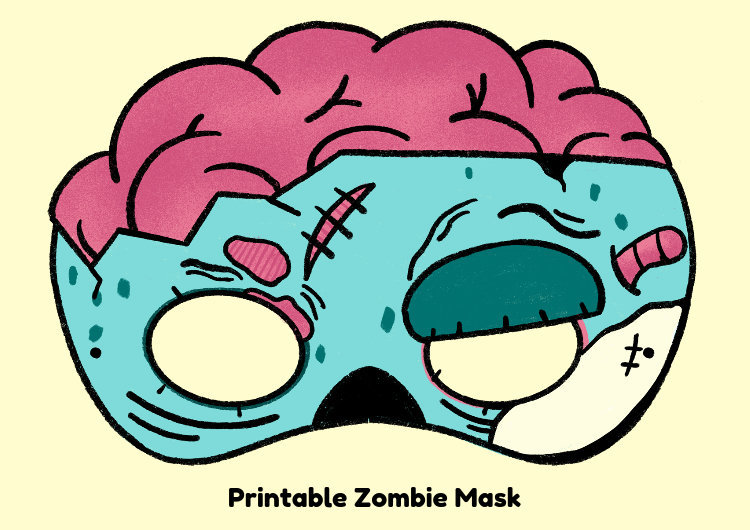 Placeit - Printable Zombie Mask Design Generator for a Costume