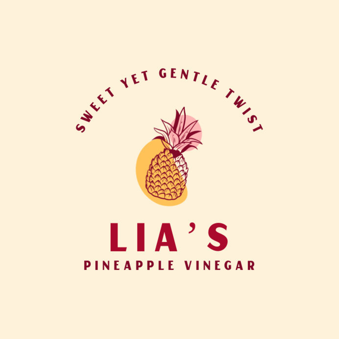 Placeit - Vinegar-Themed Logo Maker Featuring a Pineapple Graphic