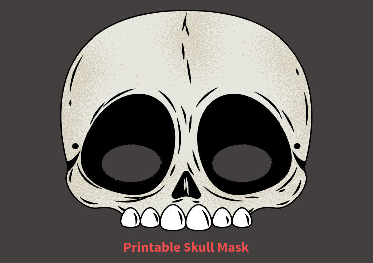 skull mask coloring page