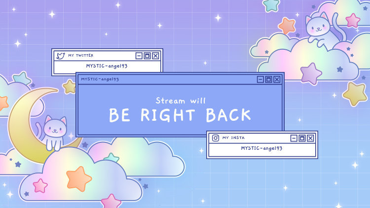 Placeit - Twitch Be-Right-Back Screen Generator Featuring Cute Graphics