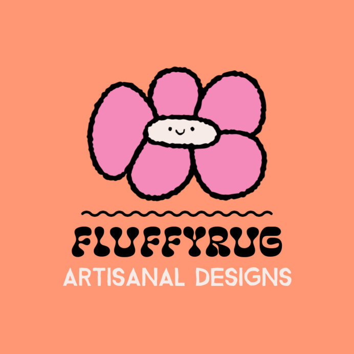 Placeit - Logo Maker for Artisanal Tufting Rugs Featuring a Flower Icon