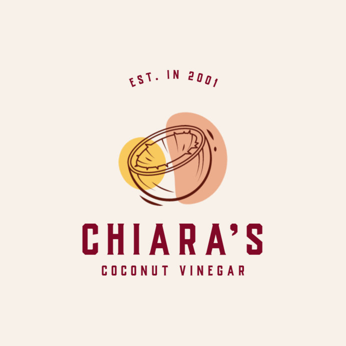 Placeit - Minimalist Logo Template for a Coconut Vinegar Brand