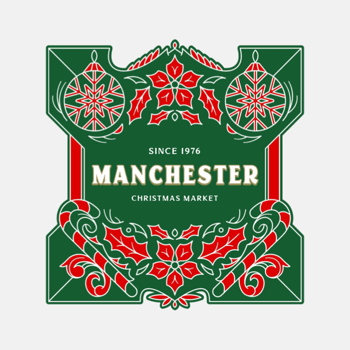 Placeit - Christmas Market Logo Maker Featuring Xmas Ball Graphics