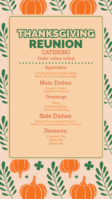 Placeit - Thanksgiving-Themed Instagram Story Maker Featuring a ...