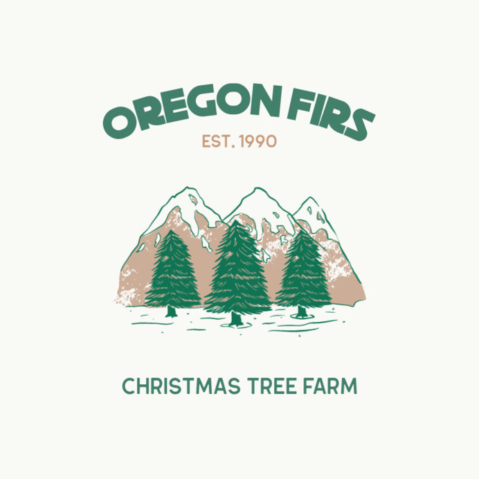 Placeit - Online Logo Generator for a Xmas Tree Farm Featuring ...