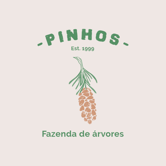 Placeit - Christmas Tree Farm Logo Template Featuring a Conifer Cone ...